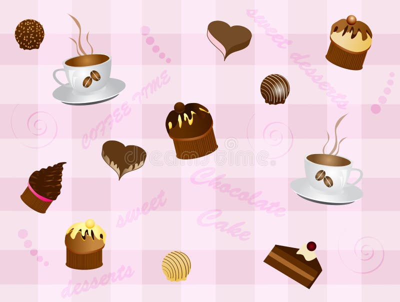 Sweet background stock vector. Illustration of cake, frame - 36237358