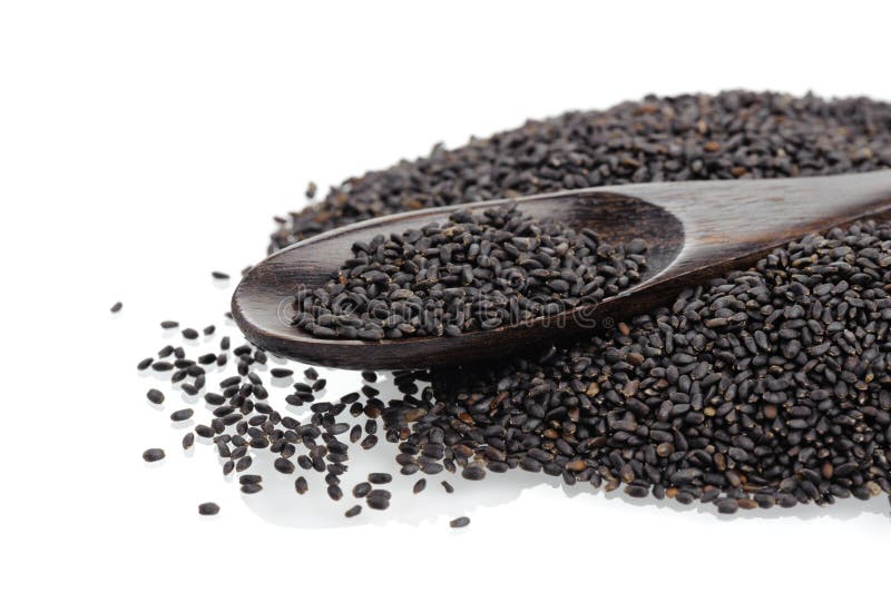 Sweet basil seeds stock image. Image of basilicum, isolated - 161740713