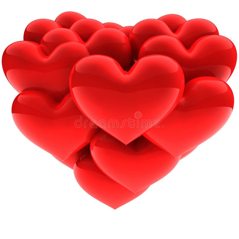 Sweet beautiful hearts stock illustration. Illustration of love - 17477202