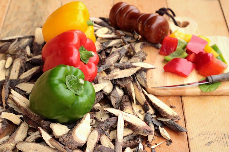 Sweet Bell Pepper Fresh Organic. Stock Photo - Image of macro ...