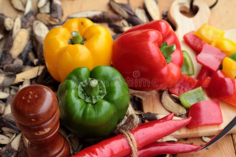 Sweet Bell Pepper Fresh Organic. Stock Photo - Image of snack, healthy ...