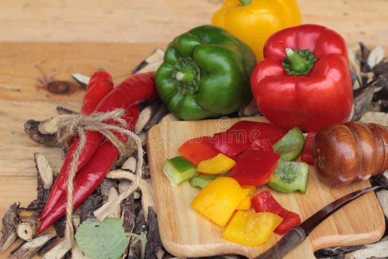 Sweet Bell Pepper Fresh Organic. Stock Photo - Image of summer, macro ...