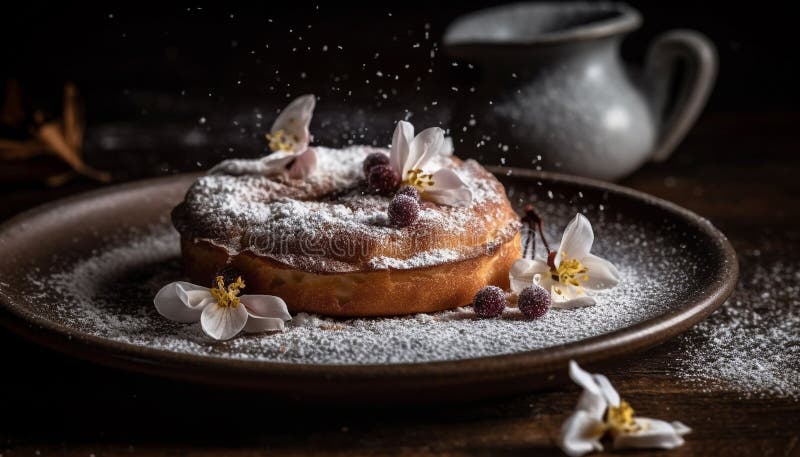 Sweet Berry Pie on Rustic Wooden Table Generated by AI Stock Image ...