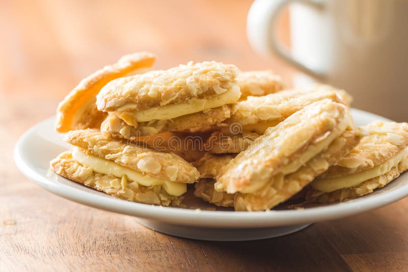 Sweet biscuits dessert stock photo. Image of biscuits - 147145552