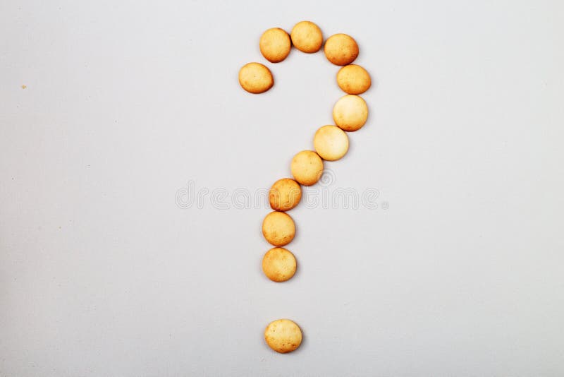 Sweet Biscuits Laid Out in the Shape of a Question Mark Stock Photo ...