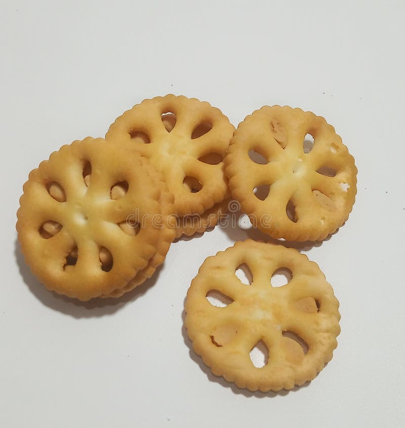 Sweet Biscuits with Peanut Butter Stock Image - Image of snack, meal ...