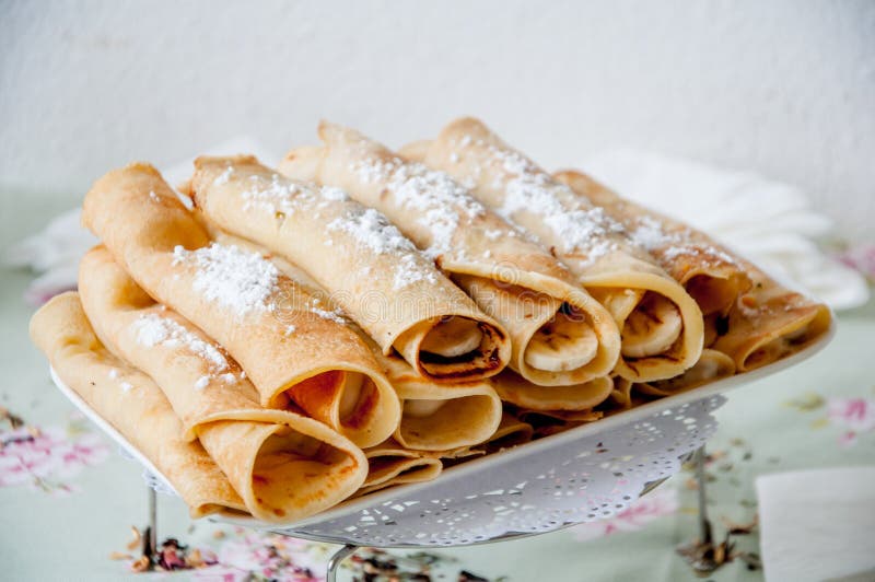 Sweet Blini pancake stock image. Image of cake, horizontal - 93785815