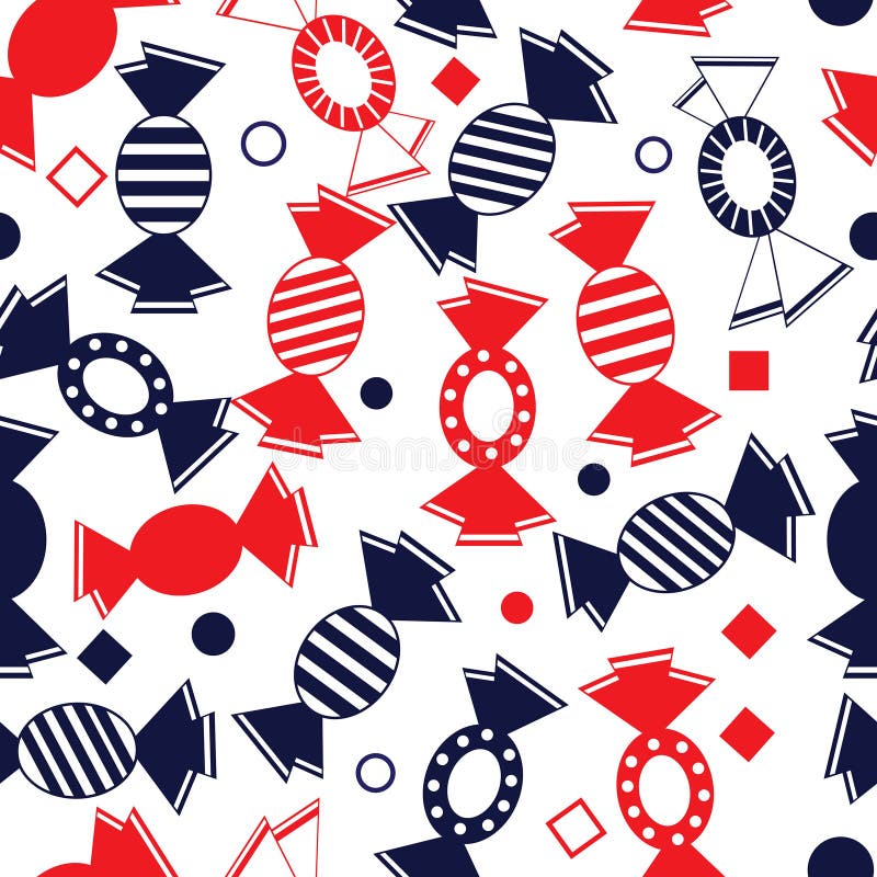 Sweet, Bon-bon, Sweetmeat, Candy Seamless Pattern Stock Vector ...
