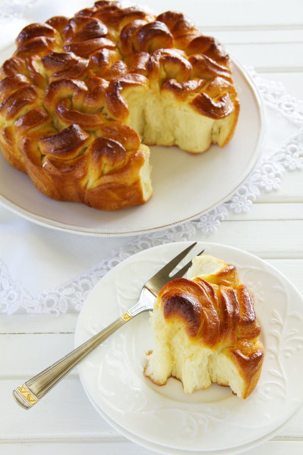 Sweet braided bread stock photo. Image of board, coconut - 42155418