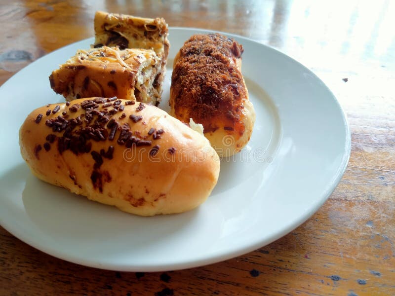 Sweet bread breakfasts stock image. Image of produce - 261740041