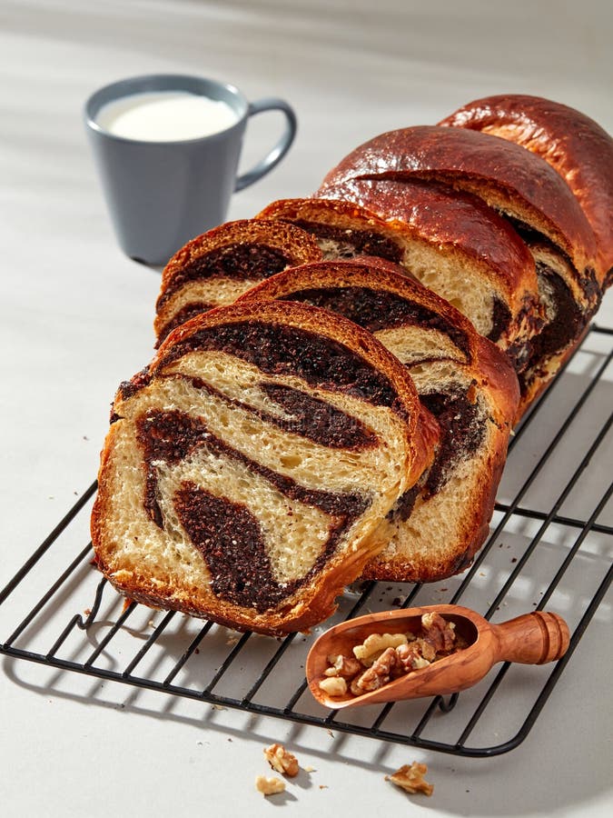 Sweet Bread with Dark Chocolate Stock Image - Image of home, pastry ...