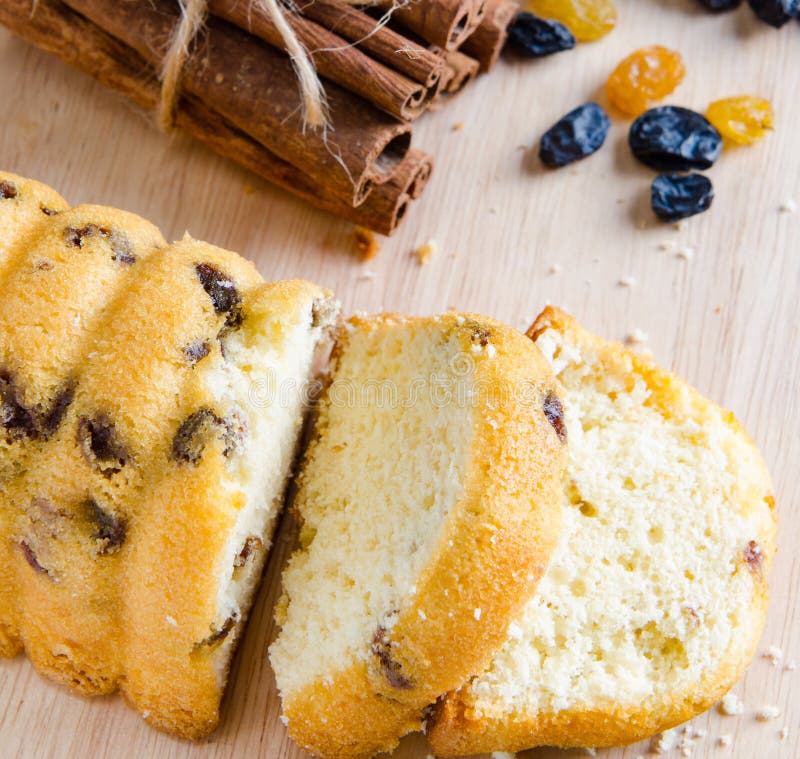 Sweet Bread with Raisins Baked for Christmas Stock Photo - Image of ...