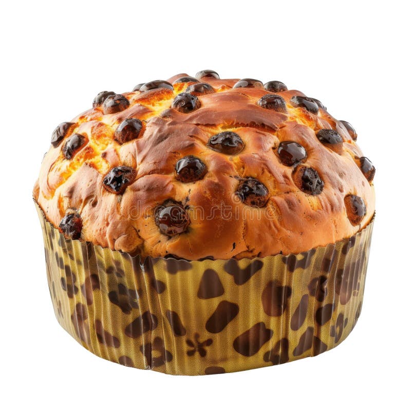 Sweet Bread with Raisins and Chocolate Glaze Stock Image - Illustration ...