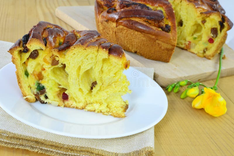 Sweet bread slice closeup stock image. Image of dessert - 38430253