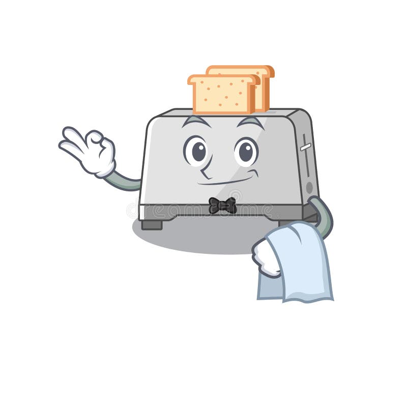 Bread Toaster Cartoon Character Concept with a Sad Face Stock Vector ...