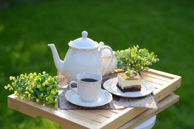 Sweet Break during a Summer Day Stock Photo - Image of coffee, french ...