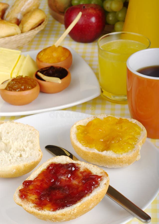 Sweet Breakfast with Jam stock photo. Image of butter - 14048152