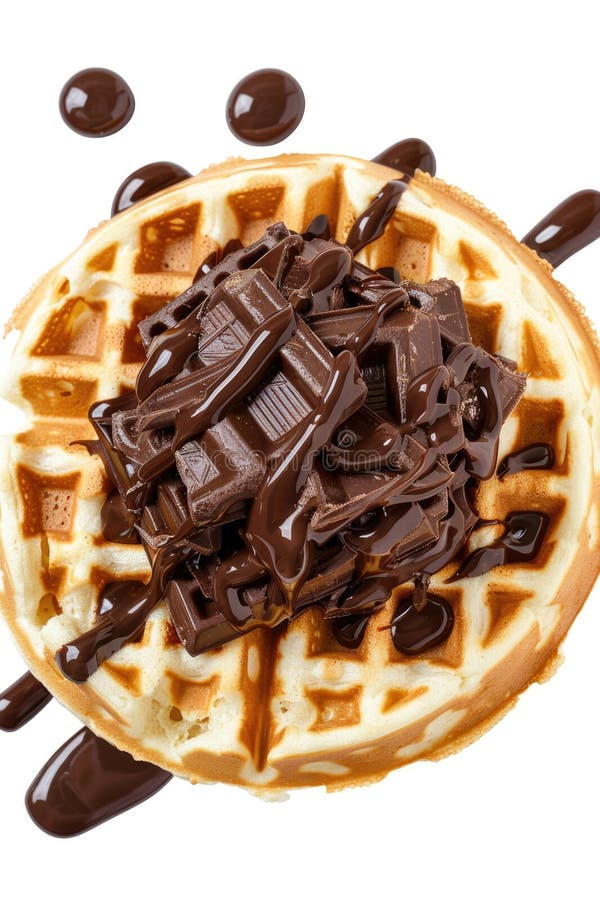 A Sweet Breakfast or Snack Option Featuring a Waffle Topped with Melted ...