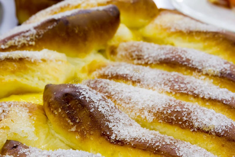 Sweet Brioche Bread with Jam Spread Stock Image - Image of dessert ...