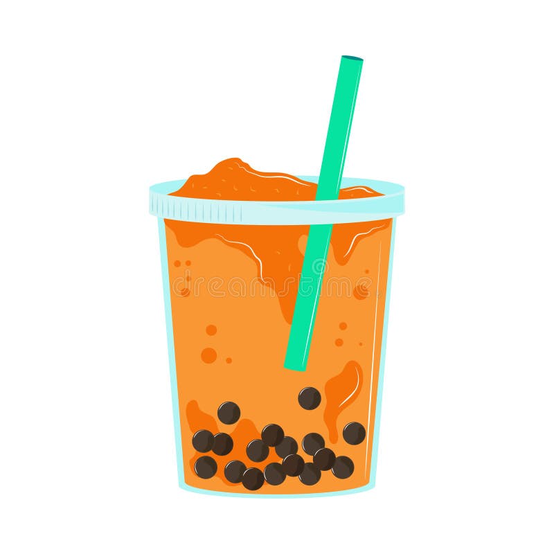 Sweet bubble tea stock vector. Illustration of liquid - 232999628