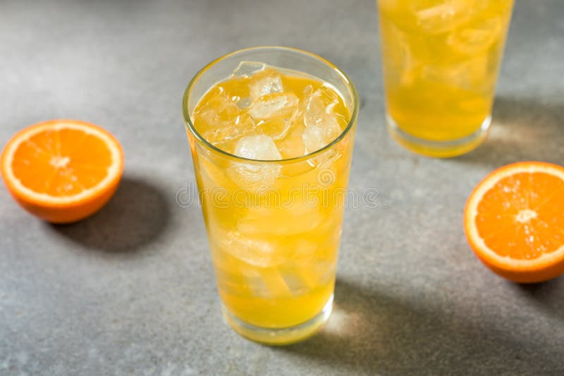 Sweet Bubbly Refreshing Orange Soda Stock Photo - Image of fizzy ...