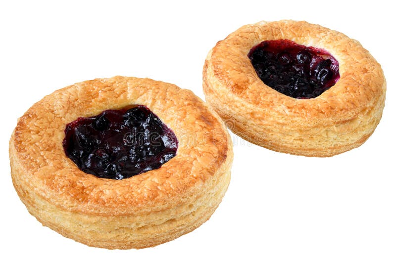 Sweet Bun with Berry Filling Isolated Stock Photo - Image of sweet ...