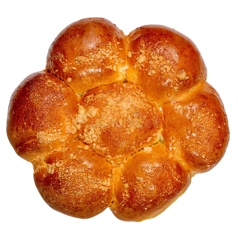 Sweet Bun in Isolation on a White Background. Stock Image - Image of ...