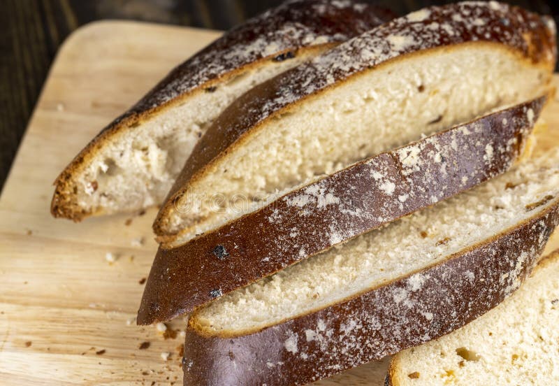 Sweet Sweet Bun with Raisins on the Table Stock Image - Image of cook ...