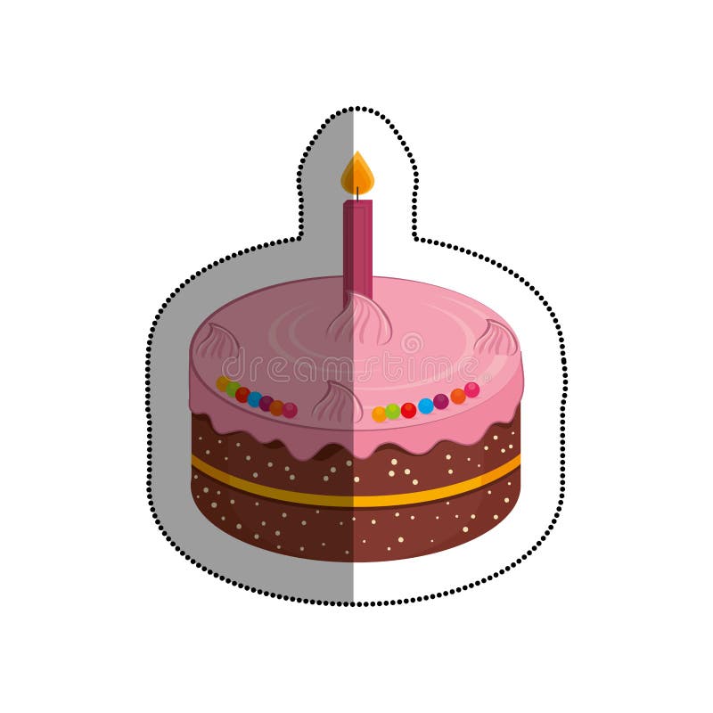 Sweet cake delicious icon stock illustration. Illustration of ...