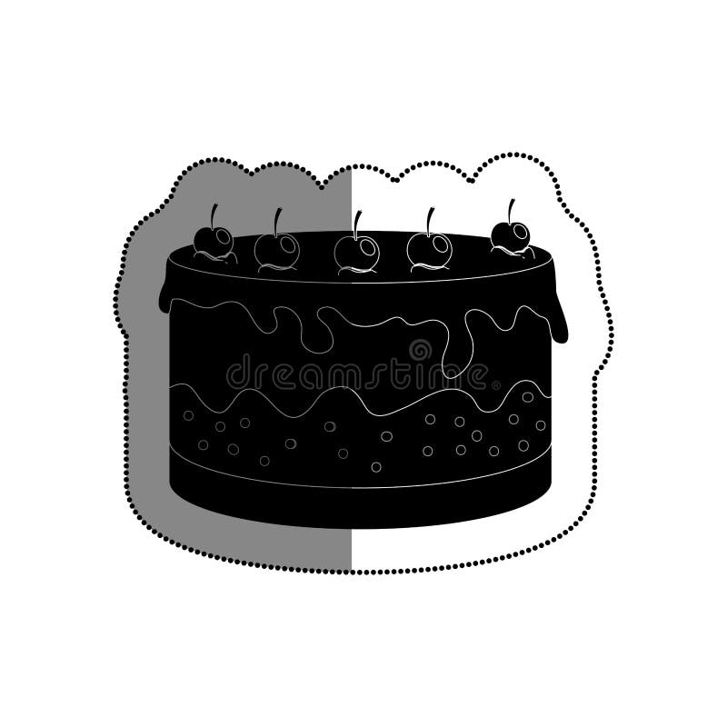 Sweet cake delicious icon stock illustration. Illustration of caramel ...