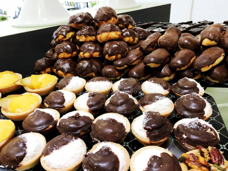 Sweet Cake and Dessert, Delicious Appetizers for Party Stock Photo ...