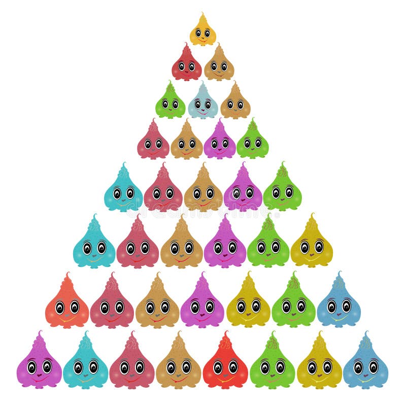 3d Character Pyramid Showing Hierarchy and Teamwork Stock Illustration ...