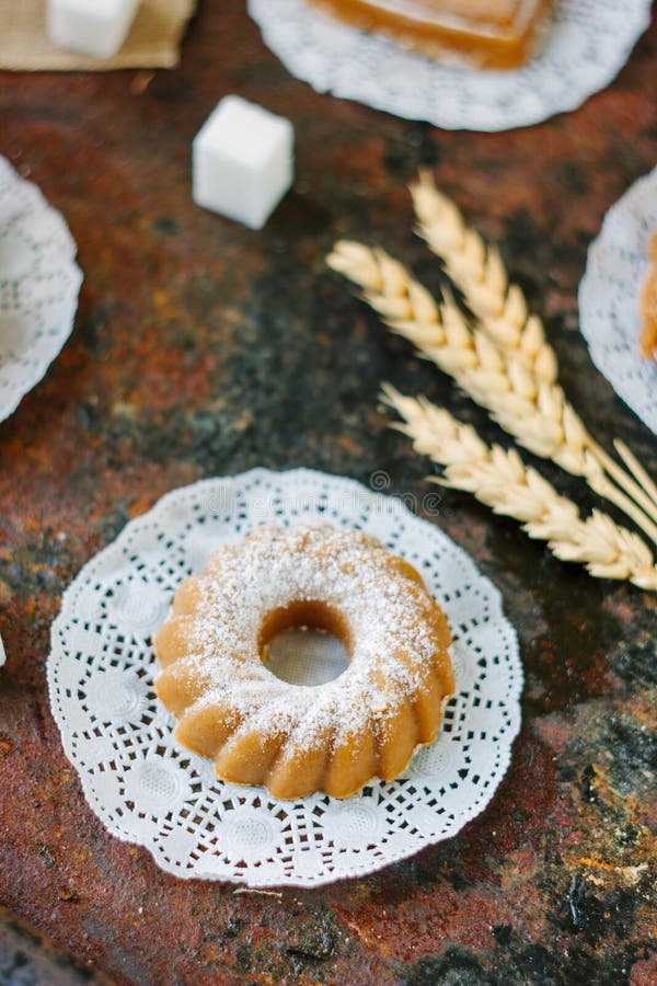 Sweet Cake in Form of Circle. Stock Image - Image of wheat, cake: 124993071