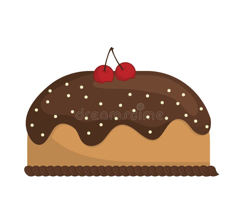 Sweet Cake Icon. Dessert and Celebration Design. Vector Graphic Stock ...