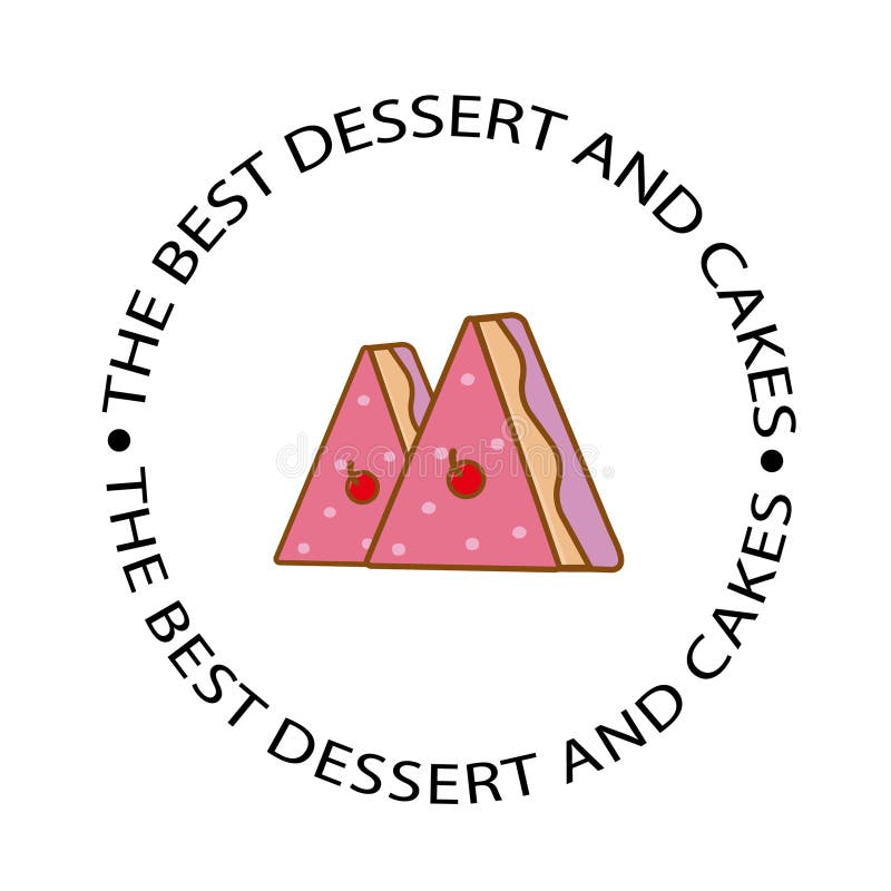 Sweet Cake Logo Template Design Vector. Illustration of Cake with ...