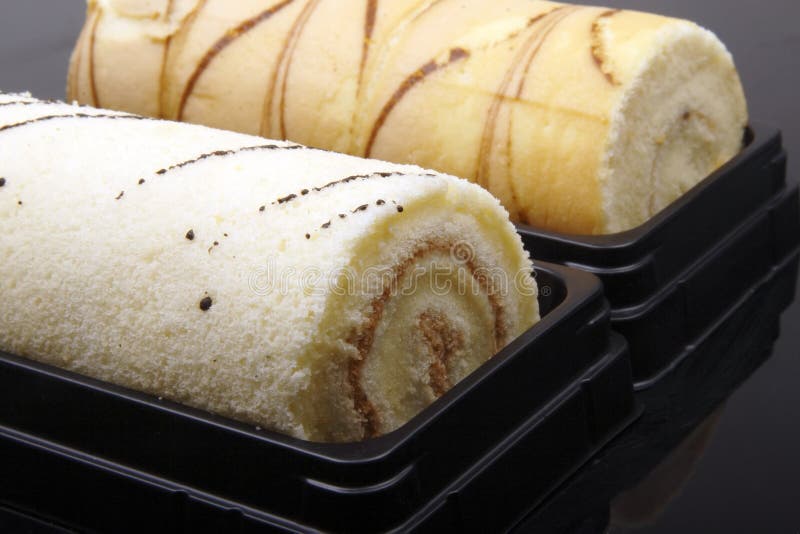 Sweet cake roll close-up stock image. Image of vanilla - 11948033