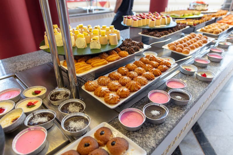 Sweet Cake on a Shelf in a Cafe. Stock Image - Image of sweet, biscuit ...