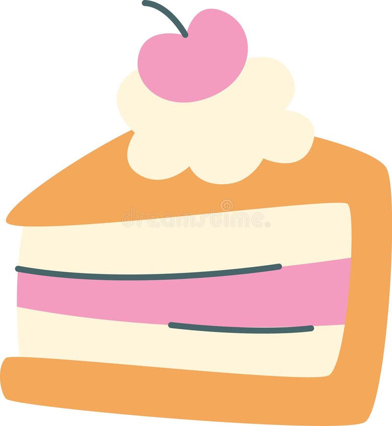 Sweet Cake Slice stock vector. Illustration of cake - 322321505