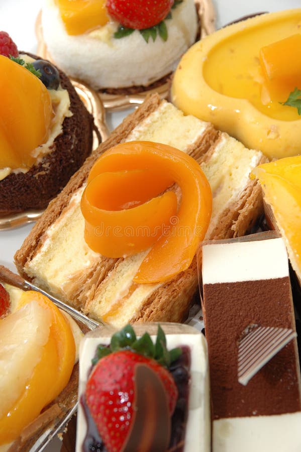 Sweet cakes stock image. Image of custard, strawberry - 3432625
