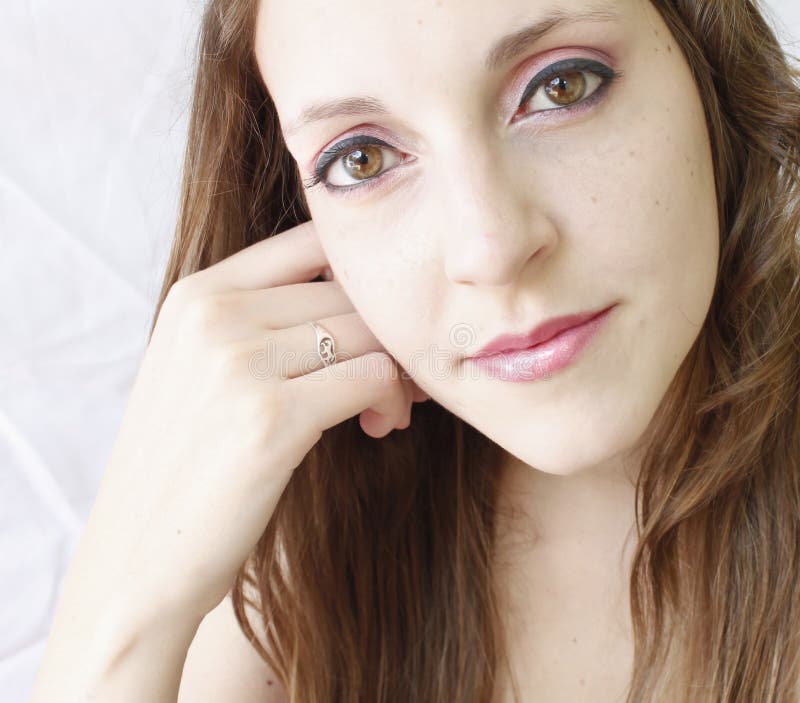 Sweet calm woman posing stock photo. Image of beauty - 28824622