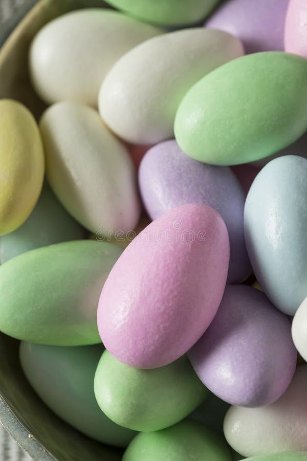 Sweet Candied Jordan Almonds Stock Image - Image of colorful, holiday ...