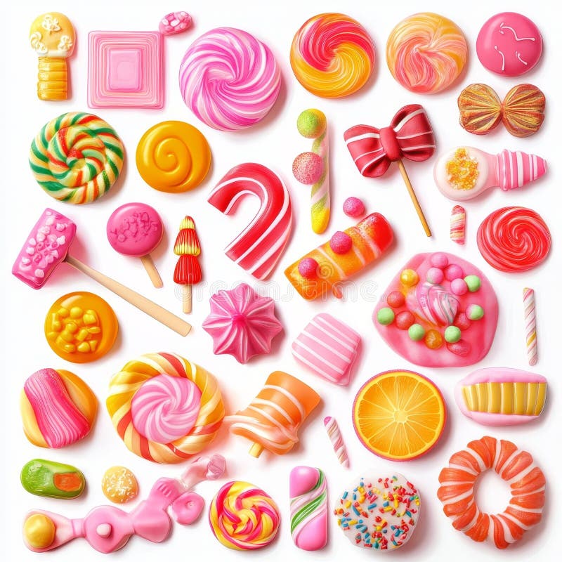 Sweet Candy Collection Lollipops, Gummies and More!,candy, Sweets Stock ...