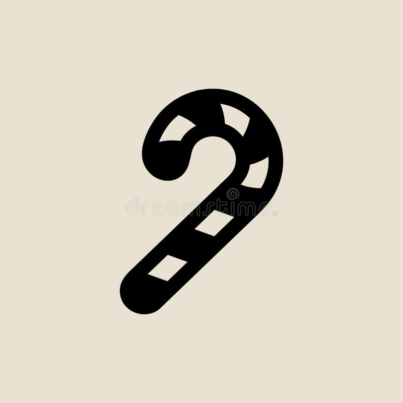 Sweet Candy Icon Simple Flat Style Christmas Symbol Stock Vector ...