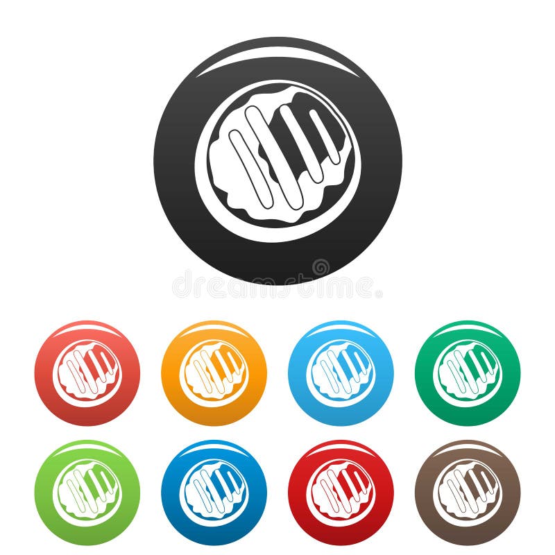 Sweet Candy Icons Set Color Stock Vector - Illustration of elements ...