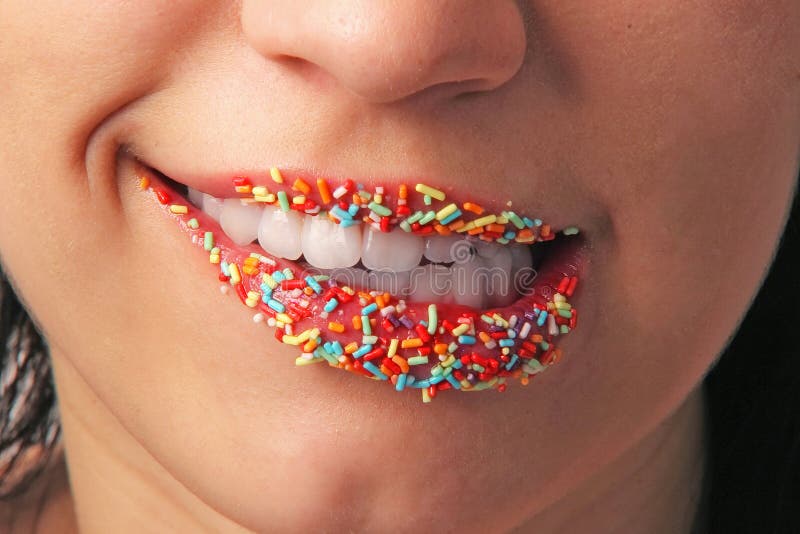 Sweet candy lips stock image. Image of happy, smile, female - 8730555