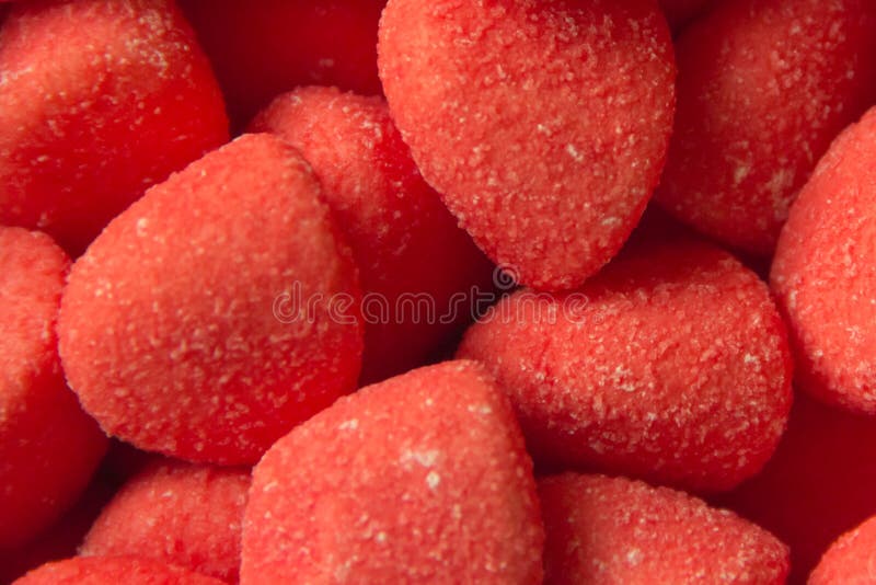 Sweet Candy Red Marshmallow Macro Stock Image - Image of candy ...