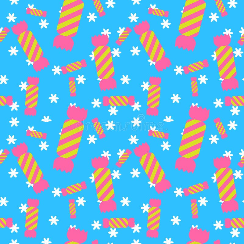 Sweet Candy Seamless Pattern. Colorful Sugar Wrap Stock Vector ...