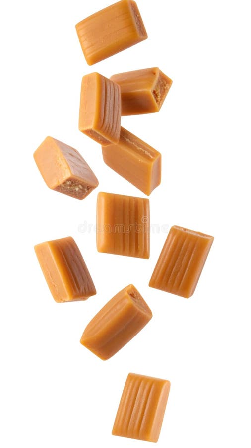 Caramel Candies Falling Transparent Background Stock Photos - Free ...