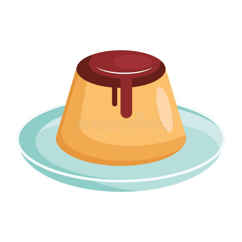 Creamy Flan Icon for Bakery Stock Illustration - Illustration of ...
