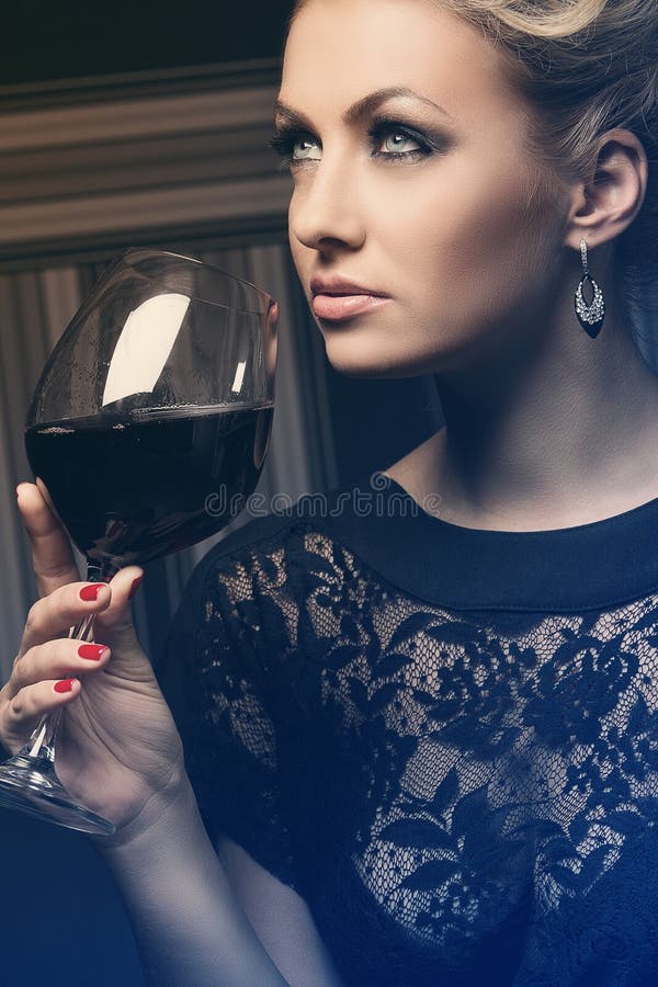 Sweet and Charming Lady with Unknown Secrets Stock Image - Image of ...